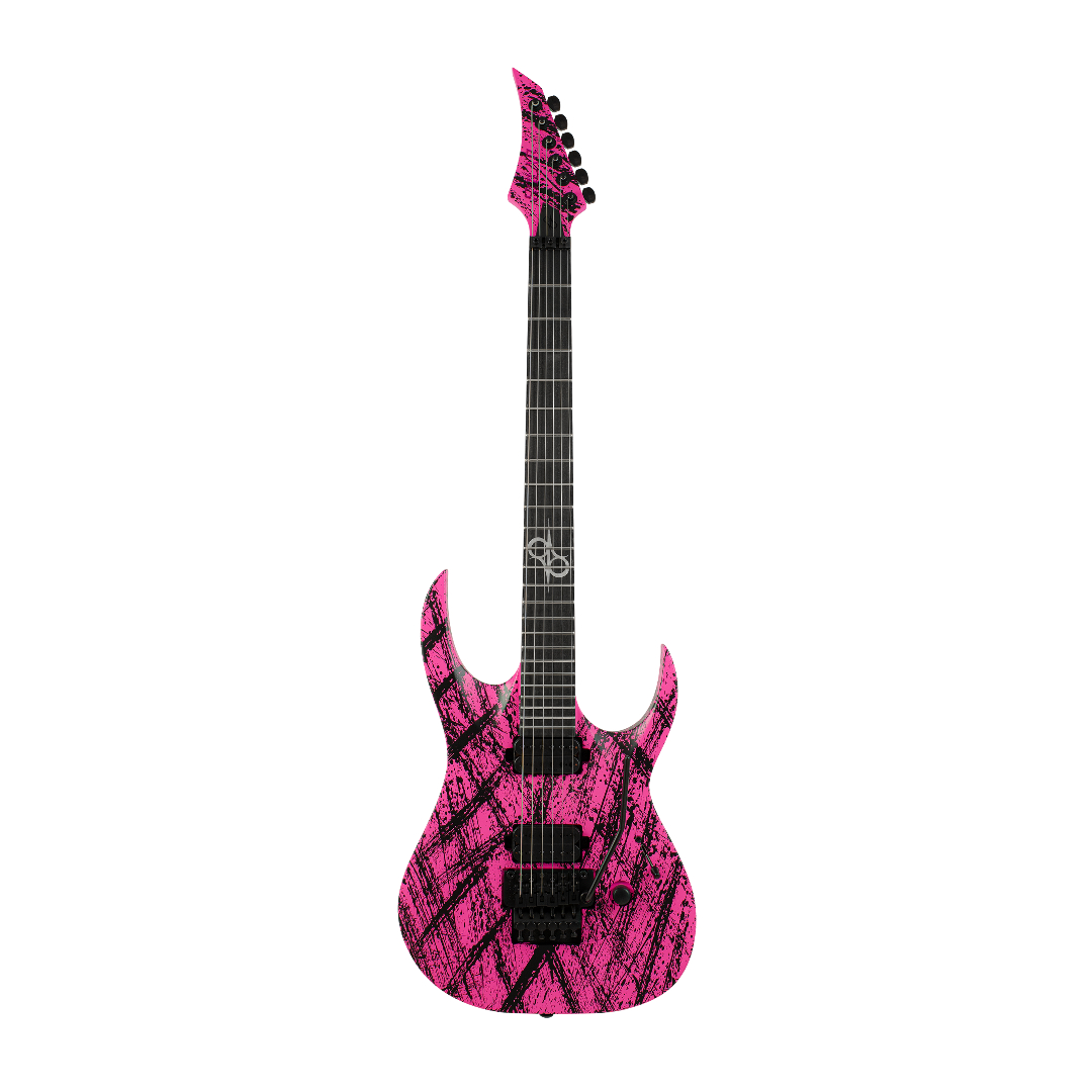 Solar A2.6FRPN Canibalismo – Pink Neon Matte 6-String Electric Guitar ...